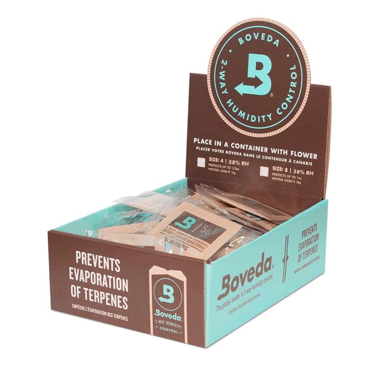100x Individually Wrapped 8g Boveda 62% Pack